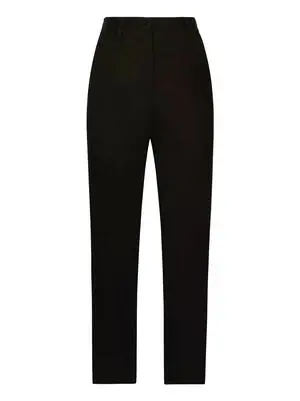 Dolce & Gabbana Virgin Wool-blend Trousers - Black