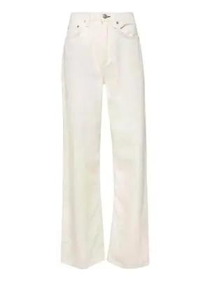 Rag & Bone Featherweight Logan Wide Leg Jeans - Neutrals