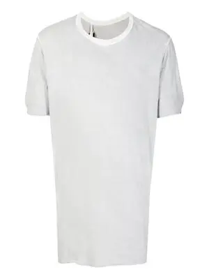 Boris Bidjan Saberi Round-neck Cotton T-shirt - Grey