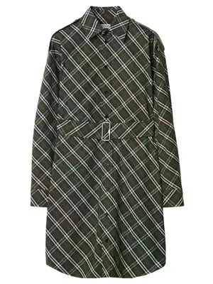 BURBERRY Check Shirt Dress