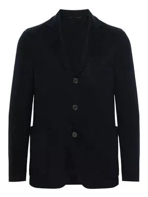 Peserico Single-breasted Cotton Blazer - Blue