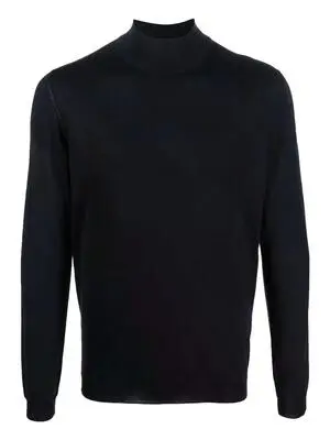 GOES BOTANICAL Fine-knit High-neck Jumper - Blue