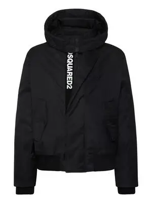 Dsquared2 Concealed Logo-print Padded Jacket - Black