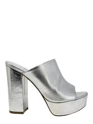 MADISON MAISON 120mm Marilu Platform Sandals - Silver