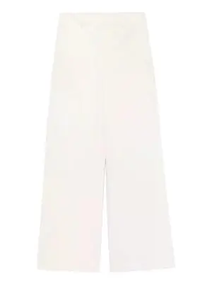SEMICOUTURE Wide Leg Palazzo Trousers - Neutrals