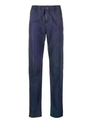 Incotex Striped Straight-leg Trousers - Blue