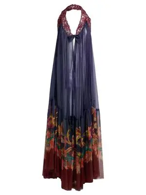 Etro Sleeveless Printed Maxi Dress - Blue