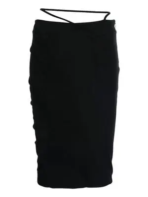 Gauge81 Dayton Ruched Pencil Skirt - Black