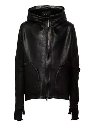 ISAAC SELLAM EXPERIENCE Flemmard Leather Jacket - Black