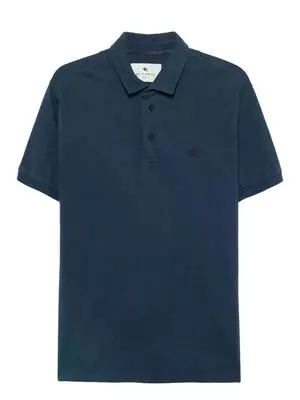 Etro Button Placket Polo Shirt - Blue