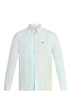 Lacoste Logo-appliqué Striped Shirt - Blue