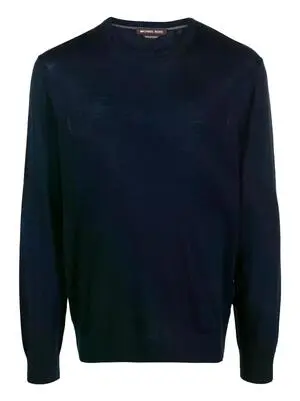 Michael Kors Crew-neck Merino-wool Jumper - Blue