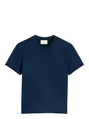 AMI Paris De Coeur Cotton T-shirt - Blue