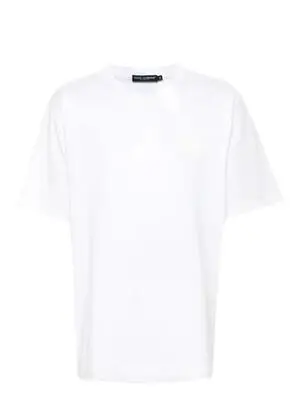 Dolce & Gabbana Logo-tag Cotton T-shirt - White