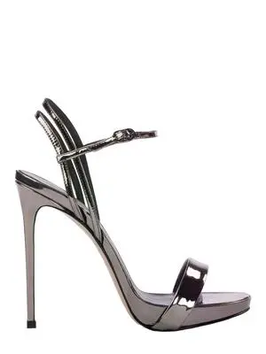 LE SILLA Gwen 132mm Metallic-effect Sandals - Silver
