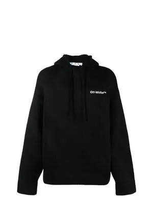 Off-White Logo-print Hoodie - Black