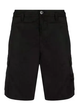 Stone Island Compass-patch Cargo Shorts - Black