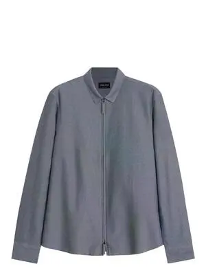 Giorgio Armani Chevron-pattern Shirt - Grey
