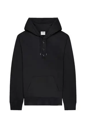 COURREGES Buttoned Hoodie - Black