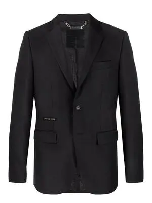 Philipp Plein Crystal Skull Single-breasted Blazer - Black