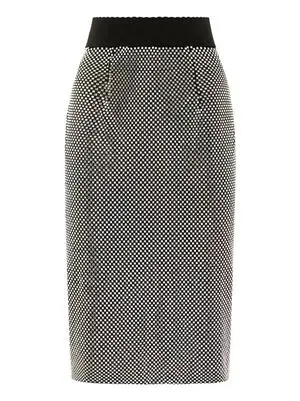 Dolce & Gabbana Crystal-embellished Skirt - Silver