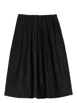 JIL SANDER Pleated Mid-length Skirt - Black