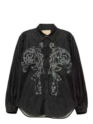 TAAKK Sculpture Denim Shirts - Blue