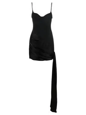 David Koma Draped Panelled Minidress - Black