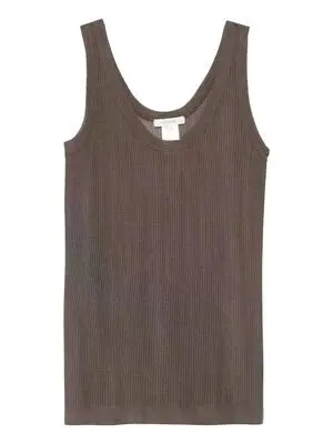 LEMAIRE Seamless Ribbed Tank Top - Brown