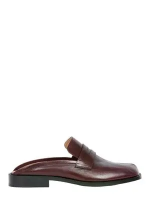 MAISON MARGIELA Tabi Leather Mules - Red