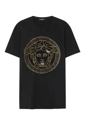 Versace Medusa Head Cotton T-shirt - Black