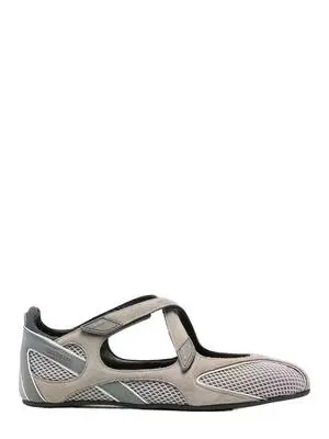 Attico Logo Detail Ballet Flats - Grey