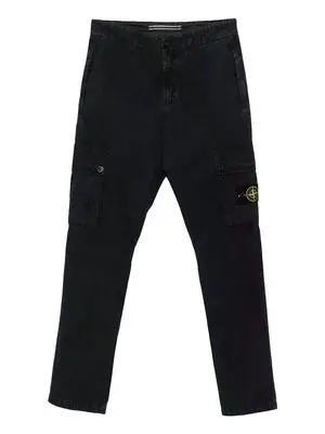 Stone Island Compass-patch Cargo Pants - Blue