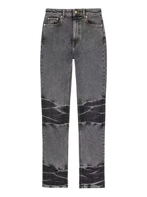 GANNI Whiskering-effect Straight-leg Jeans - Black