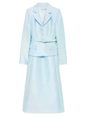 SELF-PORTRAIT Taffeta Midi Dress - Blue