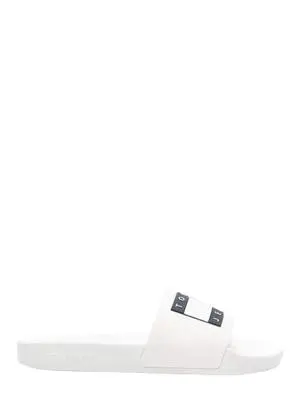 Tommy Hilfiger Flag-logo Pool Slides - Neutrals