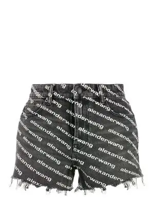 Alexander Wang Bite Short With Logo - Grey