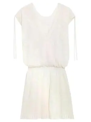 Zadig&Voltaire Alanis Crochet-knit Minidress - Neutrals