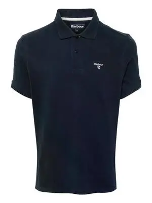 Barbour Logo-embroidered Cotton Polo Shirt - Blue