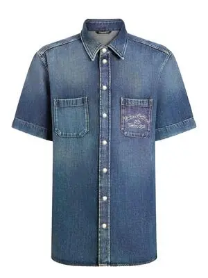 Dolce & Gabbana Short-sleeved Denim Shirt - Blue