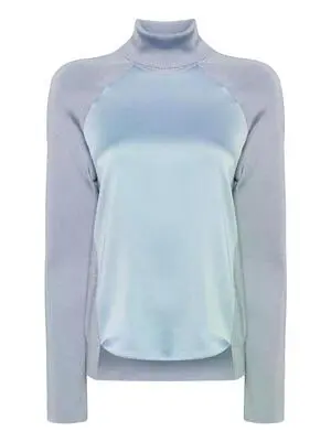 Simkhai Mateo Panelled Turtleneck Top - Blue