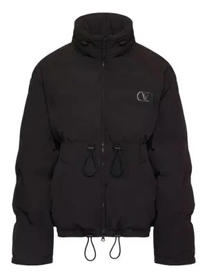 Valentino Garavani Vlogo Signature Hooded Puffer Jacket - Black