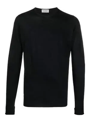 John Smedley Crew-neck Wool Jumper - Black