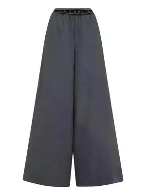 Marni Logo-band Wool Trousers - Grey