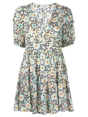 LEMLEM Telem Graphic-print Minidress - Multicolour