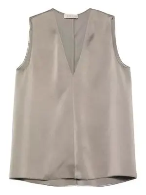 BLANCA VITA Satined Blouse - Grey