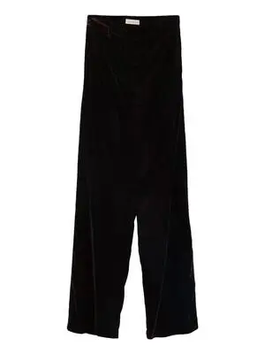 BLANCA VITA Velvet Palazzo Trousers - Red