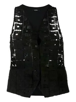 Goen.j Cut-out Detail Vest - Black