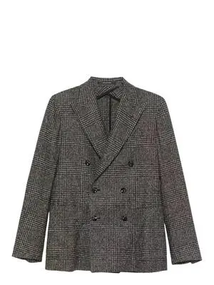 Tagliatore Checked Blazer - Black