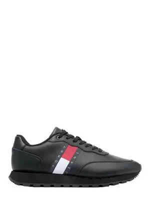 Tommy Hilfiger Logo Patch Low-top Sneakers - Black